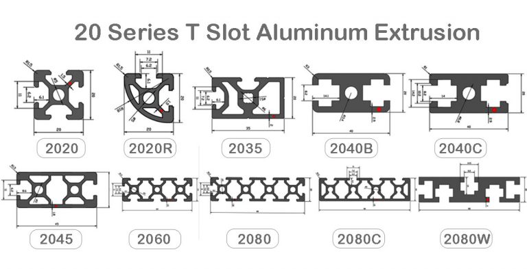 20 Series T Slotted Aluminum Extrusion Profile Manufacturer & Supplier